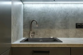 Invena Tesalia, 1-komorový granitový dřez 440x480x160 mm a chromový sifon, INV-AZ-01-041-B