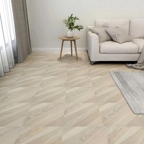 Samolepicí podlahové desky 55 ks PVC 5,11 m² béžové pruhované,  324681