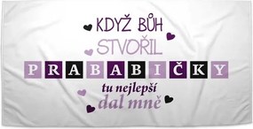 Sablio Ručník Když Bůh stvořil prababičky - 70x140 cm