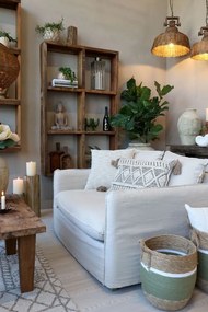 Hnědý antik nástěnný dřevěný regál Grimaud Unit - 94*19*152 cm