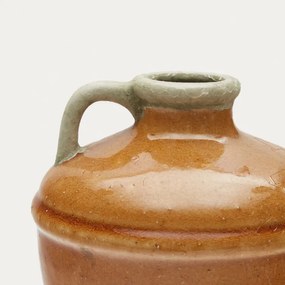 OnaDnes -20% Hořčicově žlutá keramická váza Kave Home Tamariu 19.5 cm