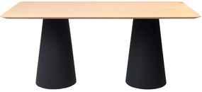 OnaDnes -20% Dubový jídelní stůl Marco Barotti 180 x 90 cm s matnou černou podnoží
