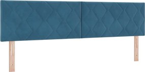 Postel s boxspringem s čelo Tmavě modrá 180 x 200 cm samet 3339258