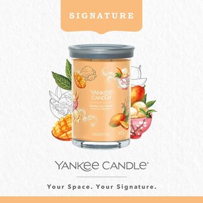 Yankee Candle vonná svíčka Signature Tumbler ve skle velká Mango Ice Cream 567g