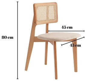 Kalune design Jídelní židle ZEUS dub
