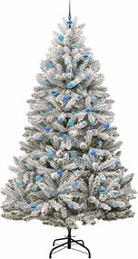Umělý vánoční stromeček 240 cm 300 LED Teplá bílá PVC a ocel 3395773
