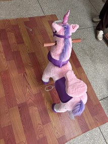 AIYAPLAY dětský jezdecký kůň na kolečkách se zvukem, od 2 let, růžový