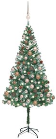 Umělý vánoční stromek s LED a sadou koulí a šiškami 180 cm,  3077614 HangarStore.cz