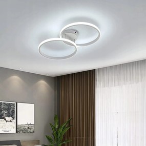 Lampa Sufitowa Plafon Led Ring Biala Nowoczesne Wiszaca Do Salonu 42W 6500K