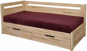 Masivní rozkládací postel Kombi, s roštem a matrací