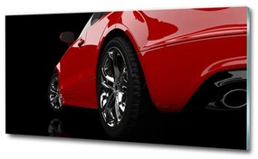 Wallmuralia Fotoobraz skleněný na stěnu do obýváku Červené auto 100x50