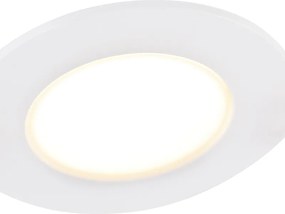 Sada 6 zapuštěných bodových svítidel bílá vč. LED 3-krokové stmívání IP65 - Blanca