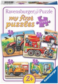 Ravensburger moje první puzzle dopravní stroje 4v1 (2,4,6,8 dílků)