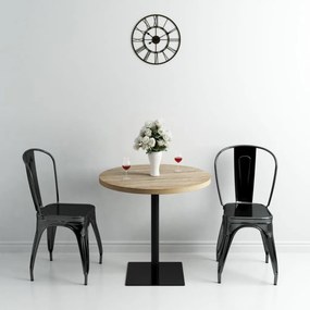 Bistro stůl MDF a ocel kulatý 80 x 75 cm 245613