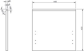 Mexen Orio, koupelnová skříňka 45 cm, 1 zásuvka, bílá matná, 91A10-04547-1-BF01