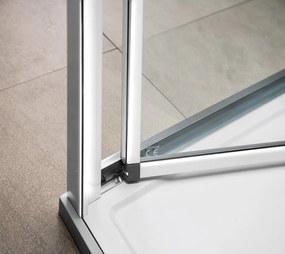 Polysan Polysan, EASY LINE čtvercová sprchová zástěna 700x700mm, skládací dveře, L/P varianta, čiré sklo, EL1970EL3115