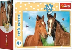 Trefl - Puzzle - Roztomilá zvířátka: Pár koní / 54 dílků / 20 x 13 cm