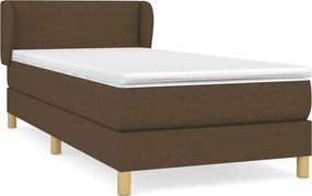 Box spring postel s matrací tmavě hnědá 100 x 200 cm textil 3126624
