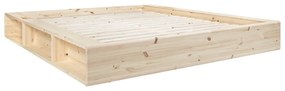 Dvoulůžková postel z masivního dřeva s úložným prostorem Karup Design Ziggy, 160 x 200 cm