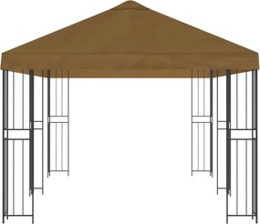 Zahradní altán 6 x 3 m Taupe Polyester a ocel 190 gsm 3375987