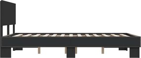 Rám postele černý 120 x 200 cm kompozitní dřevo a kov 3280197