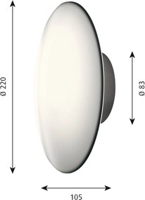 Stropní nebo nástěnné svítidlo AJ Eklipta LED 2700K 22 cm