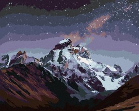 zuty zuty - malování podle čísel - fantastická hvězdná obloha, 40x50 cm, plátno+rám