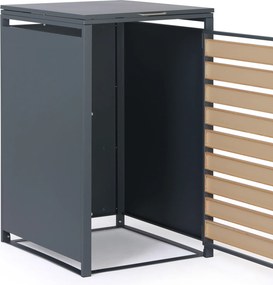 Přístřešek na popelnici 240 l, 1160 x 695 x 800 mm, dekor dřeva