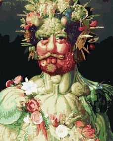 zuty malování podle čísel - rudolf ii. jako vertumnus (g. arcimboldo), 40x50 cm, vypnuté plátno na rám