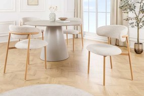 Designová jídelní židle Harding béžová / přírodní hnědá