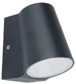 ACA Lighting Zahradní nástěnné LED svítidlo SIMORE 6W/230V/3000K/400Lm/100°/IP54, tmavě šedé