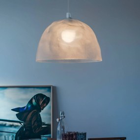 Foscarini Bump závěsné světlo bílá mražená