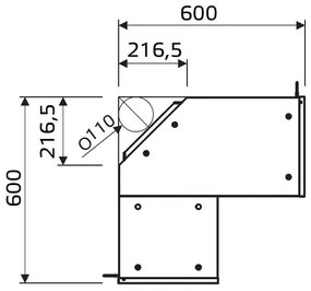 EBS EH60RLB Skříňka horní rohová lomená, 60 cm, bílá lesk 1 set