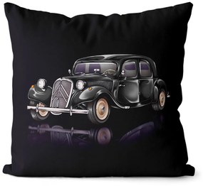 Polštář Citröen Traction Avant Black (Velikost: 40 x 40 cm)