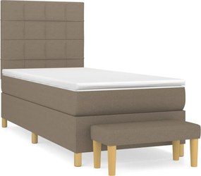 Box spring postel s matrací taupe 90x190 cm textil 3137121
