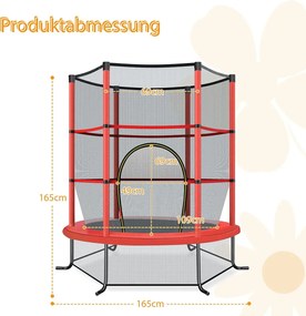 Costway Zahradní trampolína Ø140 cm s ochrannou sítí trampolína