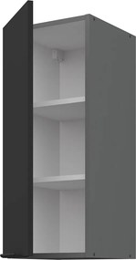 ARIA ab | horní skříňka 30 G-72 1F policová | 30 cm | ANTI FINGERPRINT povrch | antracit/černá