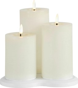 XXXLutz SADA LED SVÍČEK 3dílné plast, přírodní materiály Ambia Home - Dekorační lampy - 0084160107