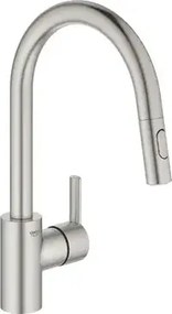 Grohe - Dřezová baterie s výsuvnou sprškou, supersteel