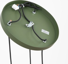 Sollux Lighting Závěsná lampa ESTRIA 3P béžová/olivově zelená