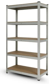 IQ Garden Bezšroubový regál s 5 policemi, 180 × 80 × 40 - pozinkovaný 318393