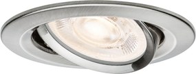 P 92417 LED vestavné svítidlo Nova Plus GU10 Flat IP65 93mm 3x4,9W 230V stmívatelné 2700K kov kartáčovaný - PAULMANN