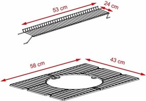 Avenberg Multifunkční BBQ gril Genius + litinový rošt + tál + pizza kámen, 70 x 103 x 105 cm