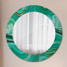 Kulaté dekorativní zrcadlo Achát jaspis marble fi 60 cm
