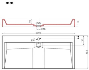 vidaXL Marketos Umyvadlo 100 x 46 x 11 cm minerální/mramorový kompozit bílé