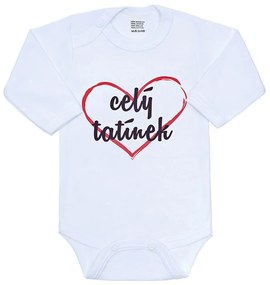 New Baby Body s potiskem celý tatínek - dárkové balení Vel. 86