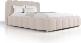 Juskys Čalouněná postel Catania Barva: béžová, Velikost: 140 × 200 cm