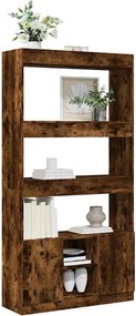 Skříň highboard kouřový dub 92 x 33 x 180 cm kompozitní dřevo 3309622