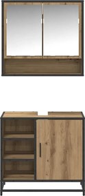 Sada koupelnového nábytku 2 ks Artisanový dub Kompozitní dřevo 3402555