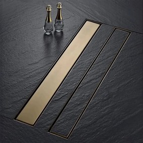 Rea Neox Pro, odtokový sprchový žlab 80cm, zlatá matná, REA-G2703